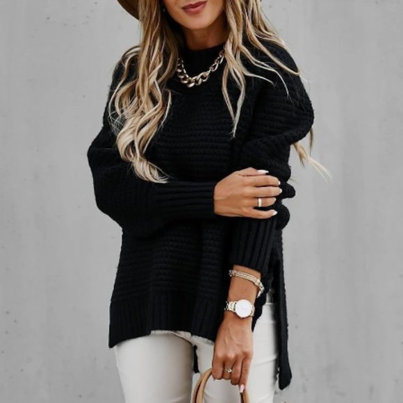 Sweaters | Side Slit Loose Sweater | Poshmark